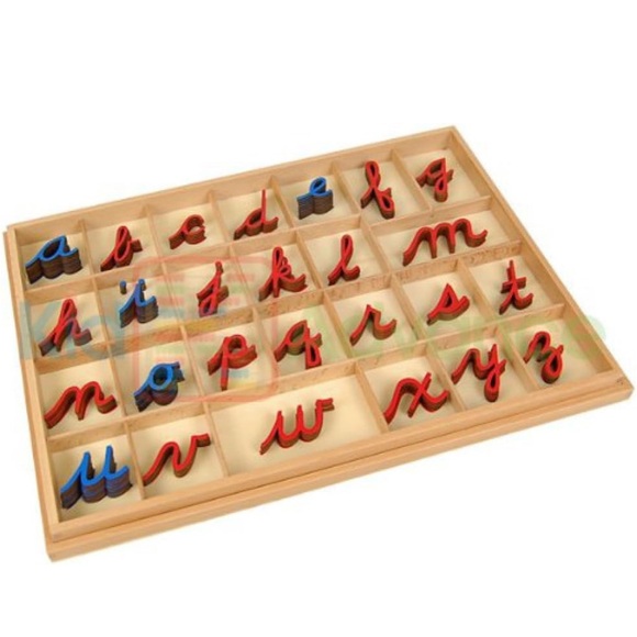 Montessori | Toys | Montessori Small Movable Lower Case Cursive ...